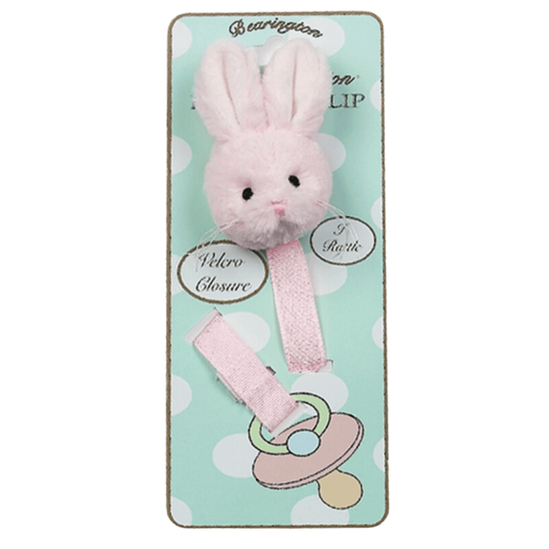 Plush Bunny Pacifier Clip - Winchester Creek Farm